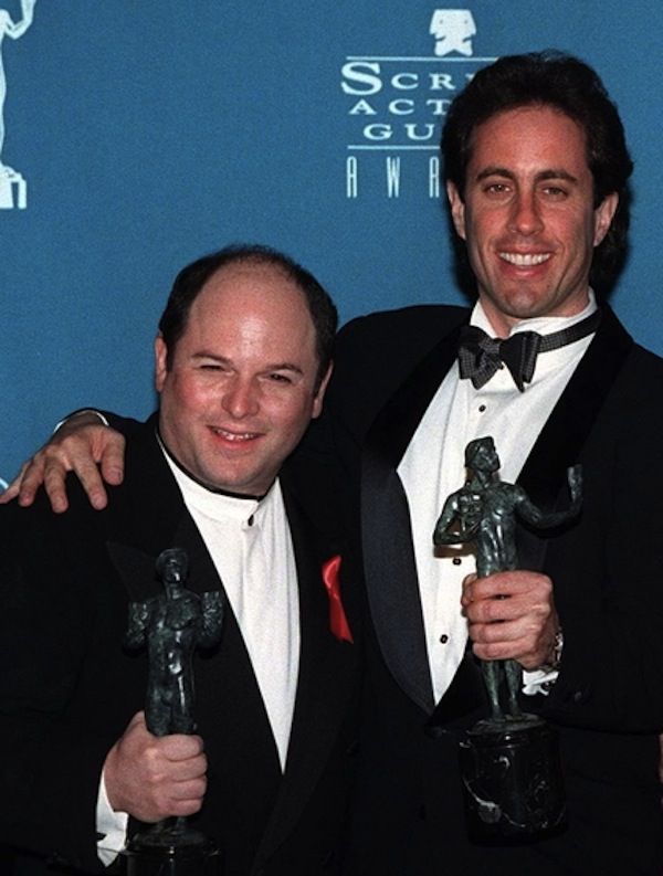 Jerry Seinfeld, Jason Alexander Seen Outside Tom's Restaurant in NYC ...